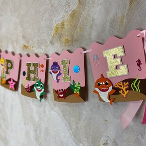 Shark Name Banner: Custom Party Decor, Photo Prop - Etsy