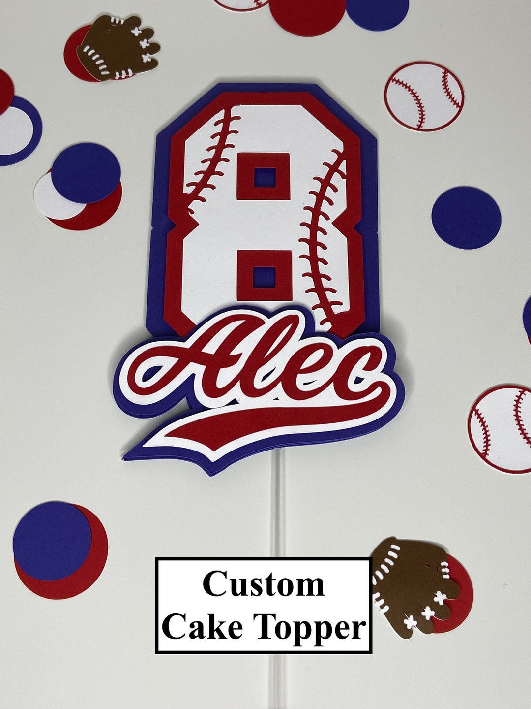 Baseball Theme Custom Cake Topper / First Birthday / My Rookie Year ...