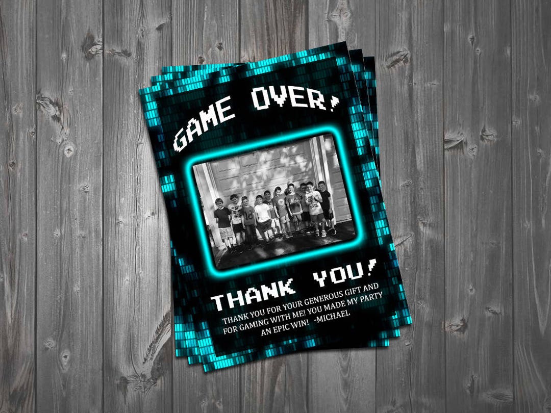 GAME OVER Thank You Video Game Thank You Gaming Thank You Video Game ...