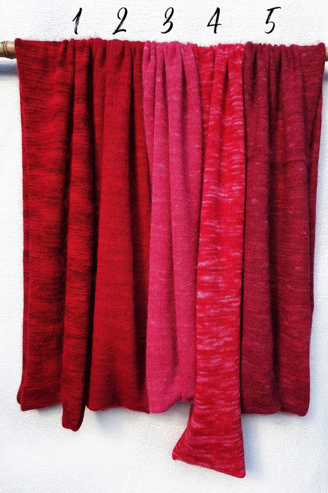 Shades of Pink. Knitted Angora Wrap Cowl Loop - Etsy