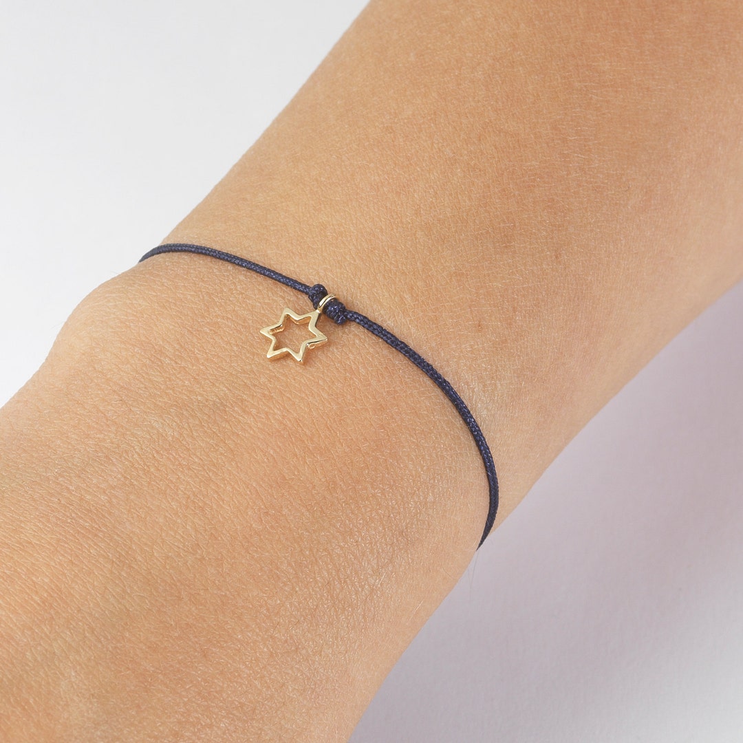 Star of David String Bracelet, Star of David Macrame Bracelet, Star of ...