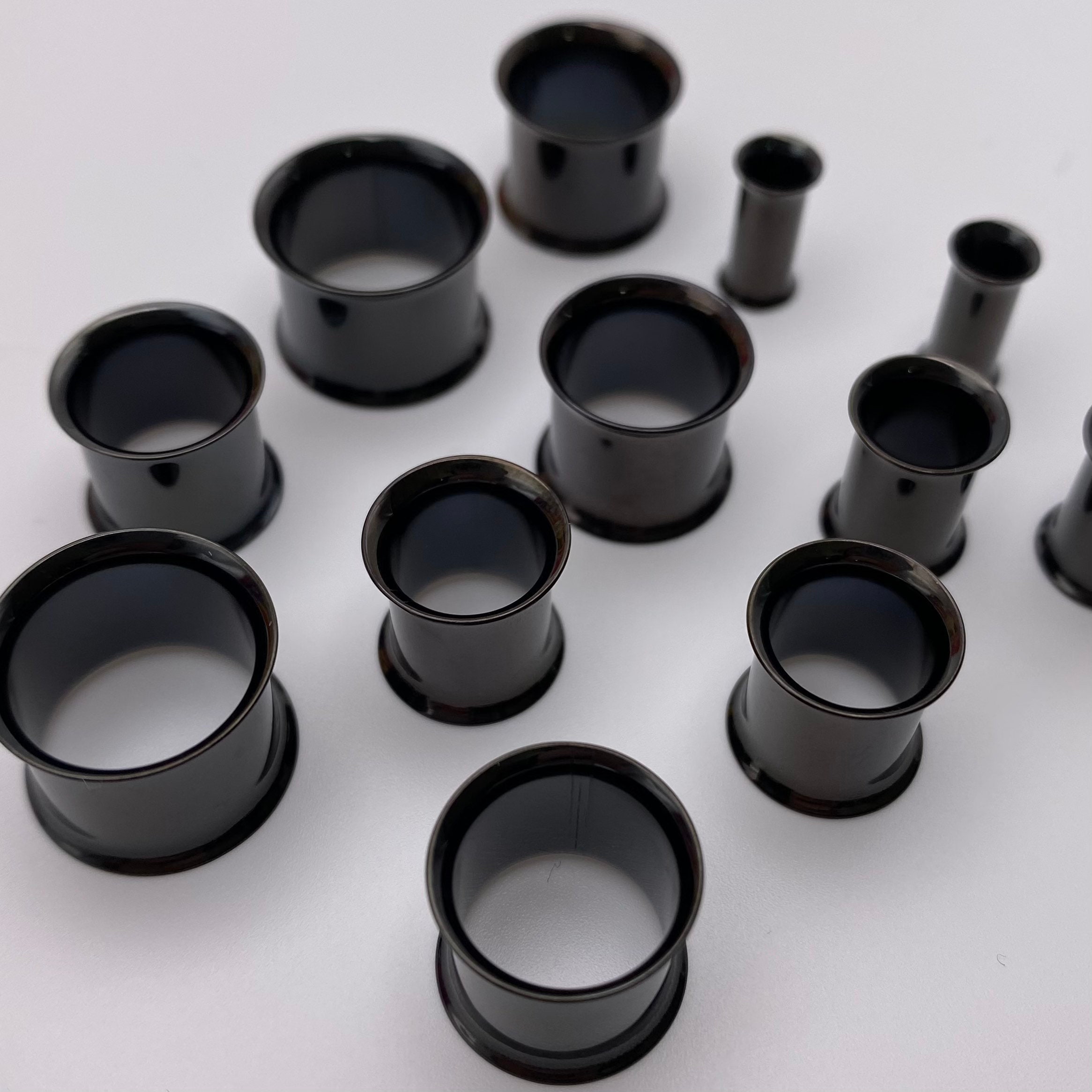 Double Flare Black Tunnels, Tunnel Blanks for Jewelry Making, Tunnels ...