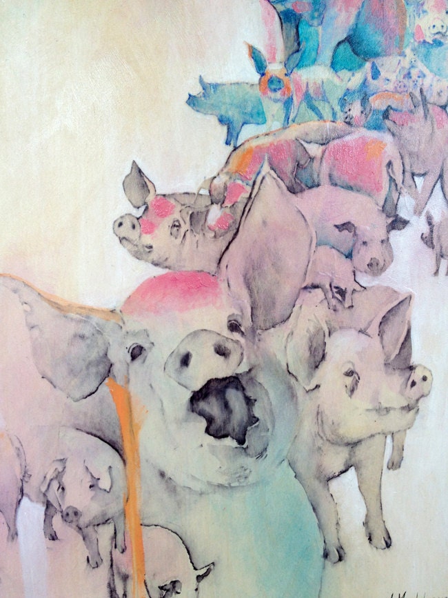 Numbered "pigs" Print, Series of 50, Animal Liberation Art. - Etsy
