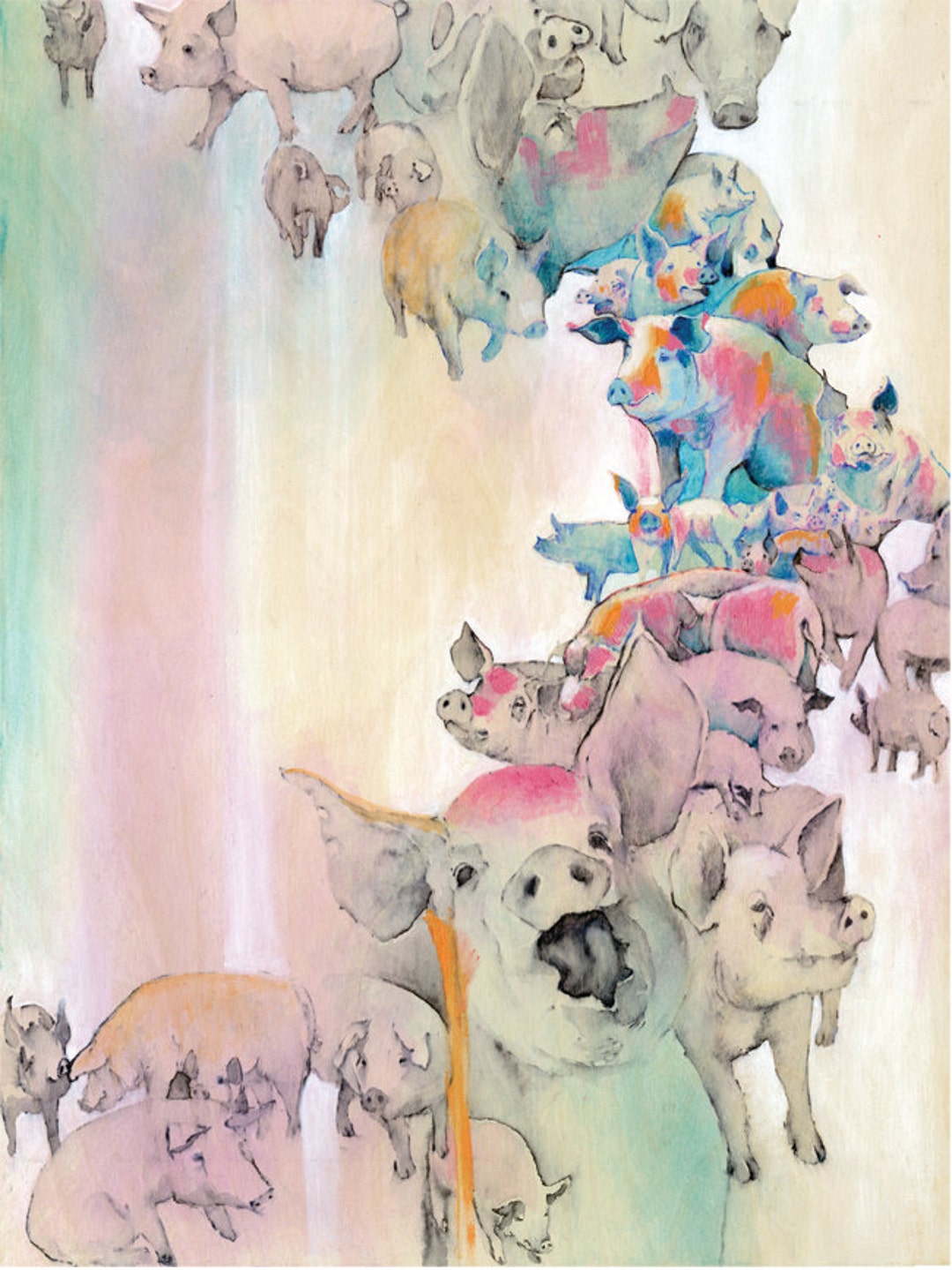 Numbered "pigs" Print, Series of 50, Animal Liberation Art. - Etsy