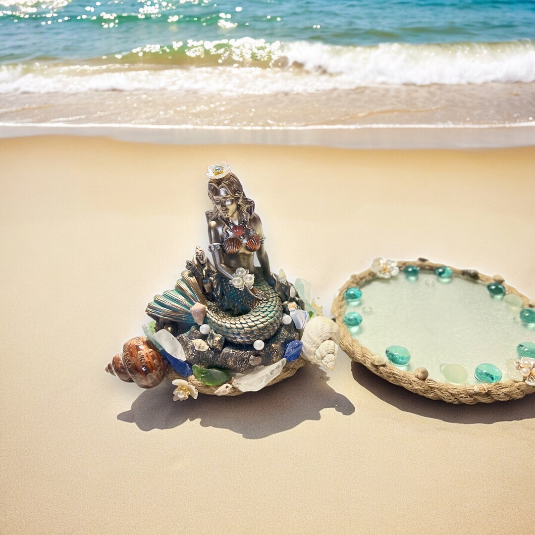 Mermaid Statue Table Centerpiece, Table Decor, Coastal Decor, Ocean ...