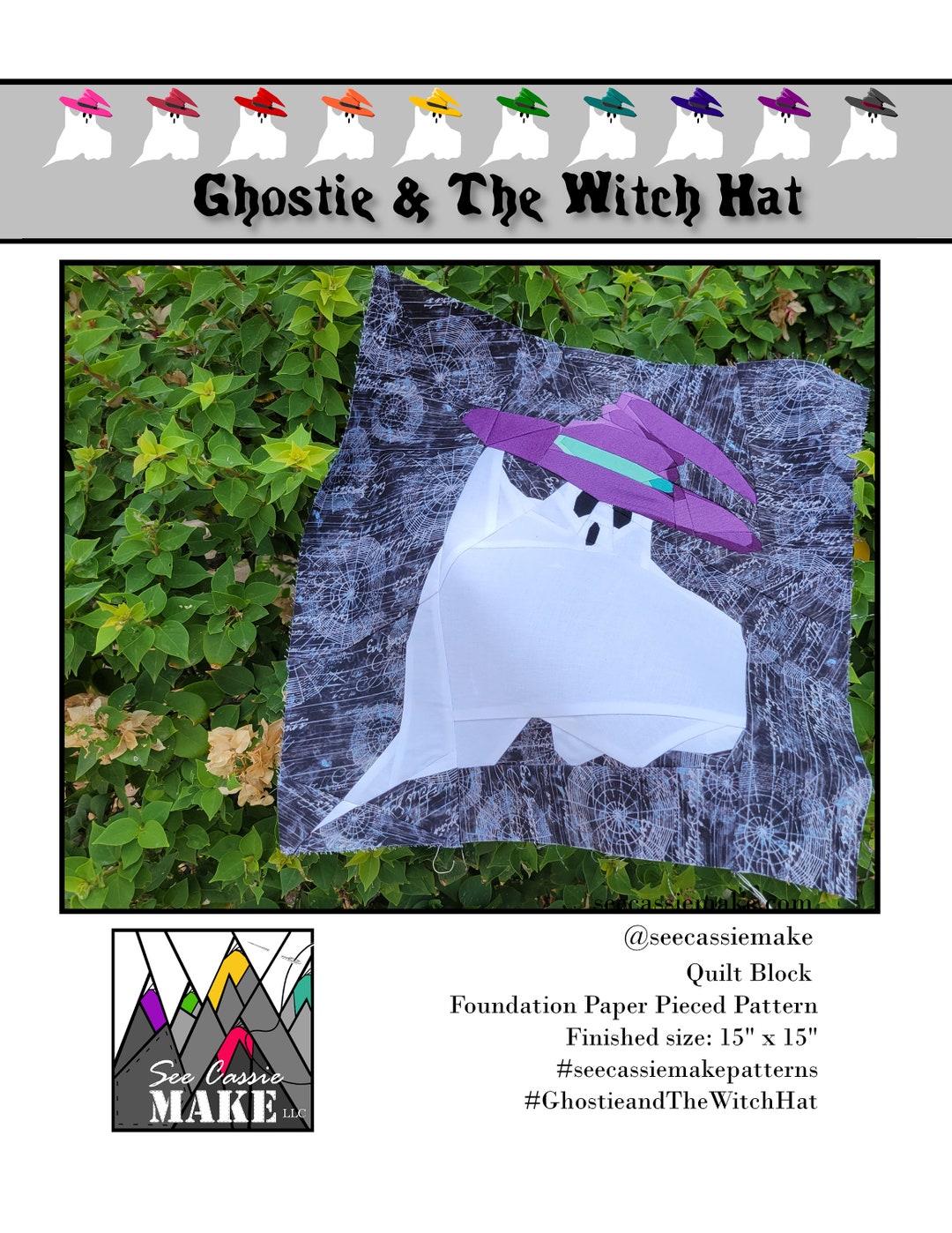 Ghostie & the Witch Hat Digital Halloween Foundation Paper Pieced Mini ...
