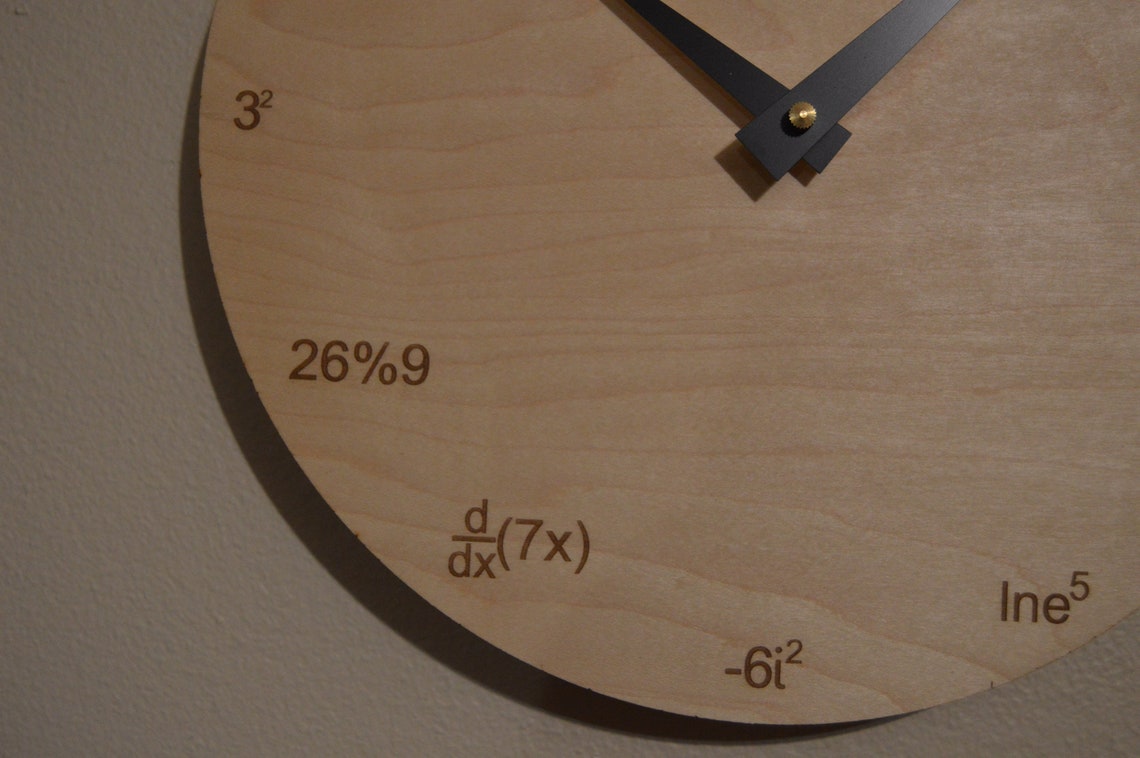 Math Clock - Etsy