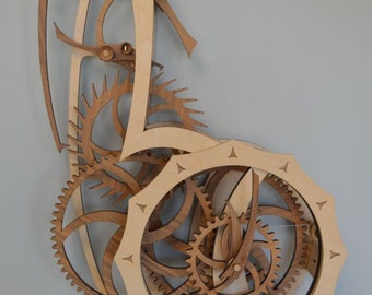 Ascent Wooden Gear Clock Kit - Etsy