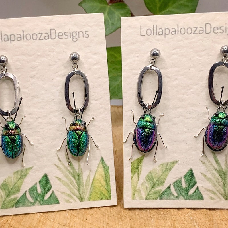 Beetle Earrings - Etsy