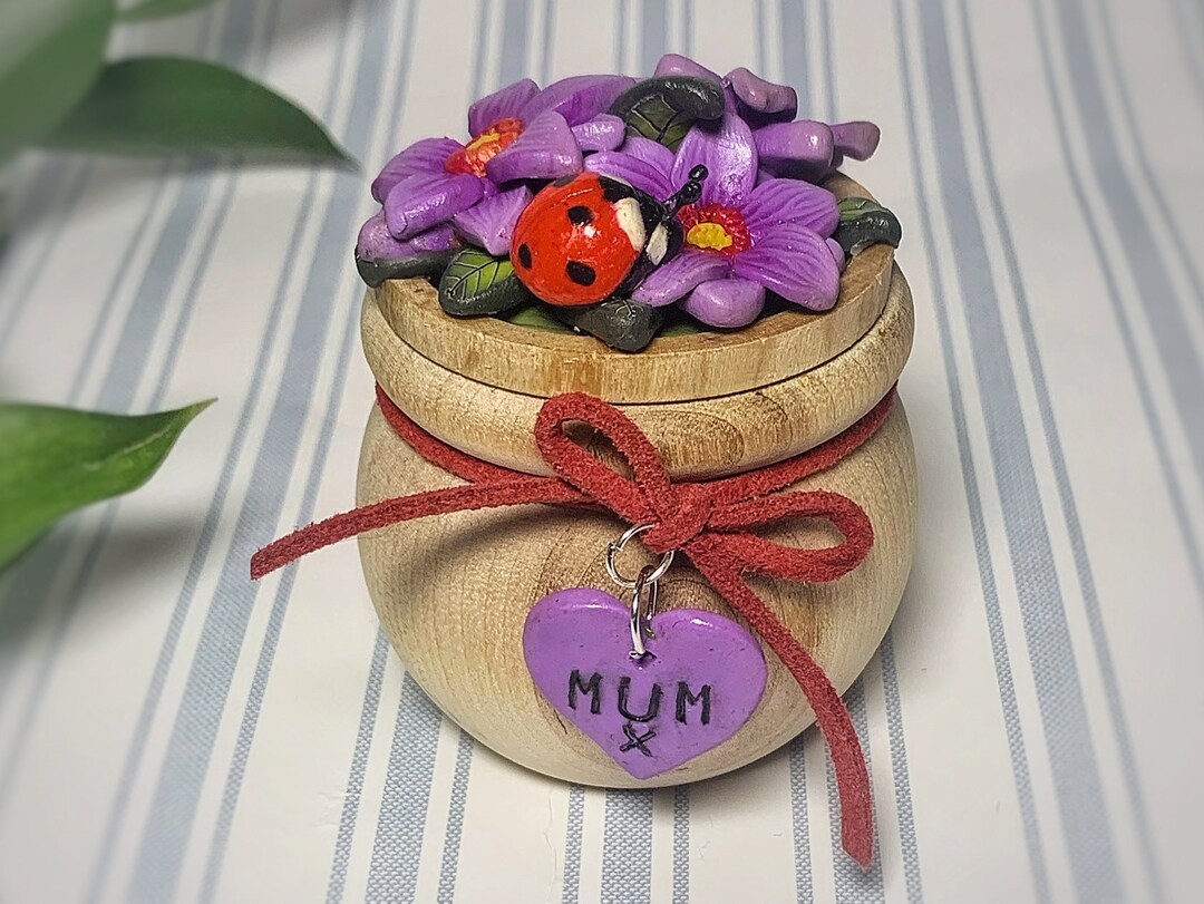 Flower Ladybird Trinket Box Mothers Day - Etsy