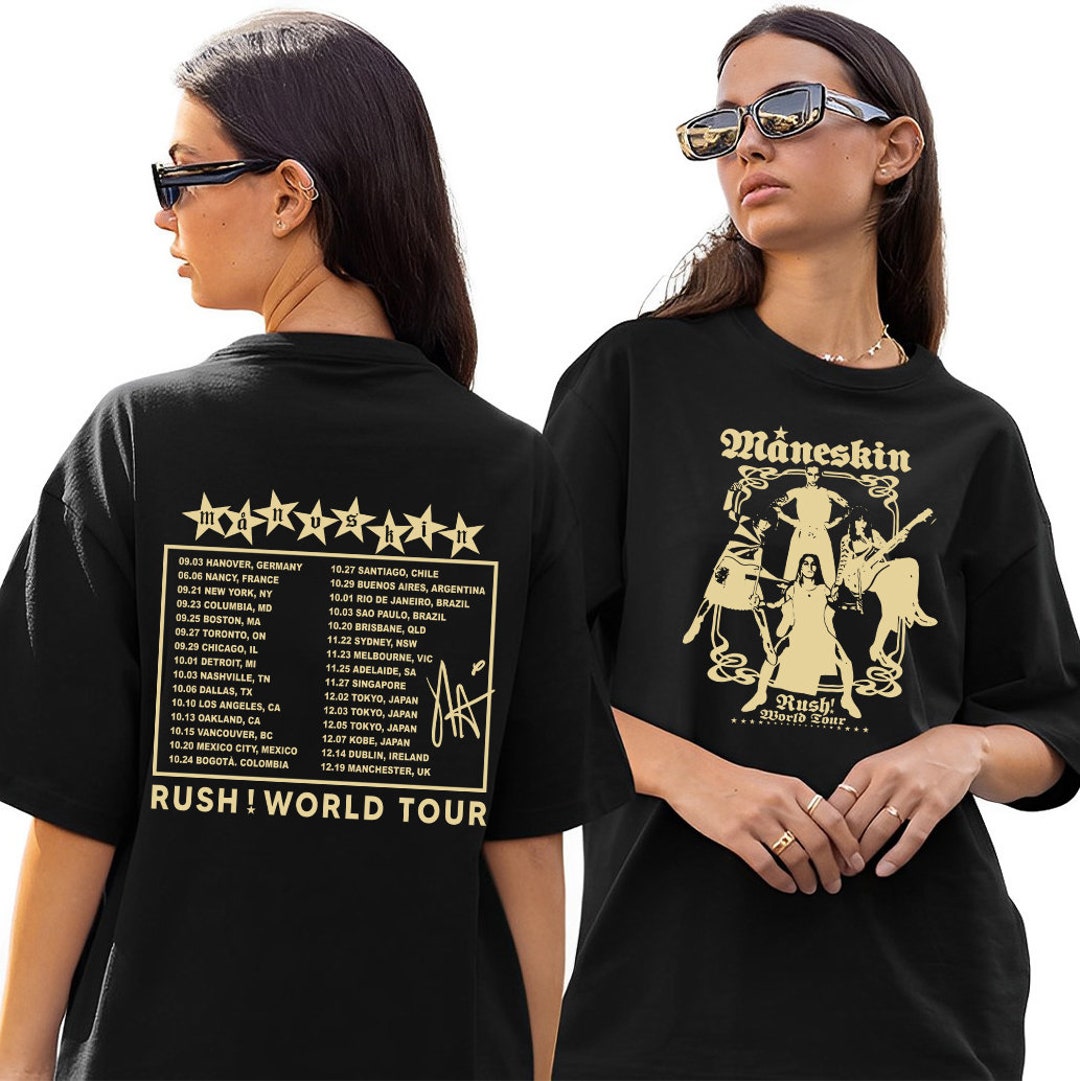 Maneskin World Tour Tee, Maneskin Digital, Rock Band PNG, Vintage ...