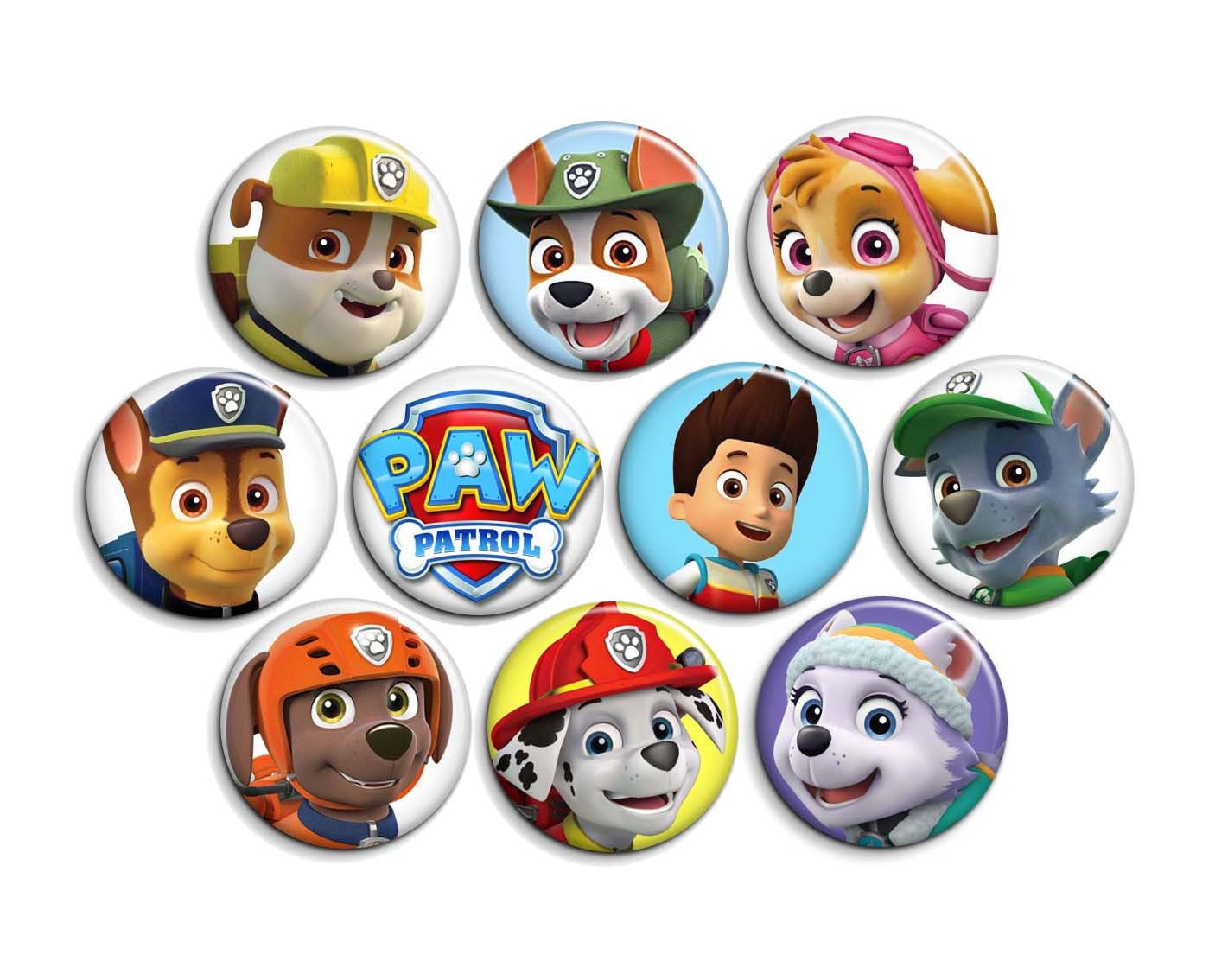 Paw patrol pinback badge buttons or magnets 1.5 | Etsy