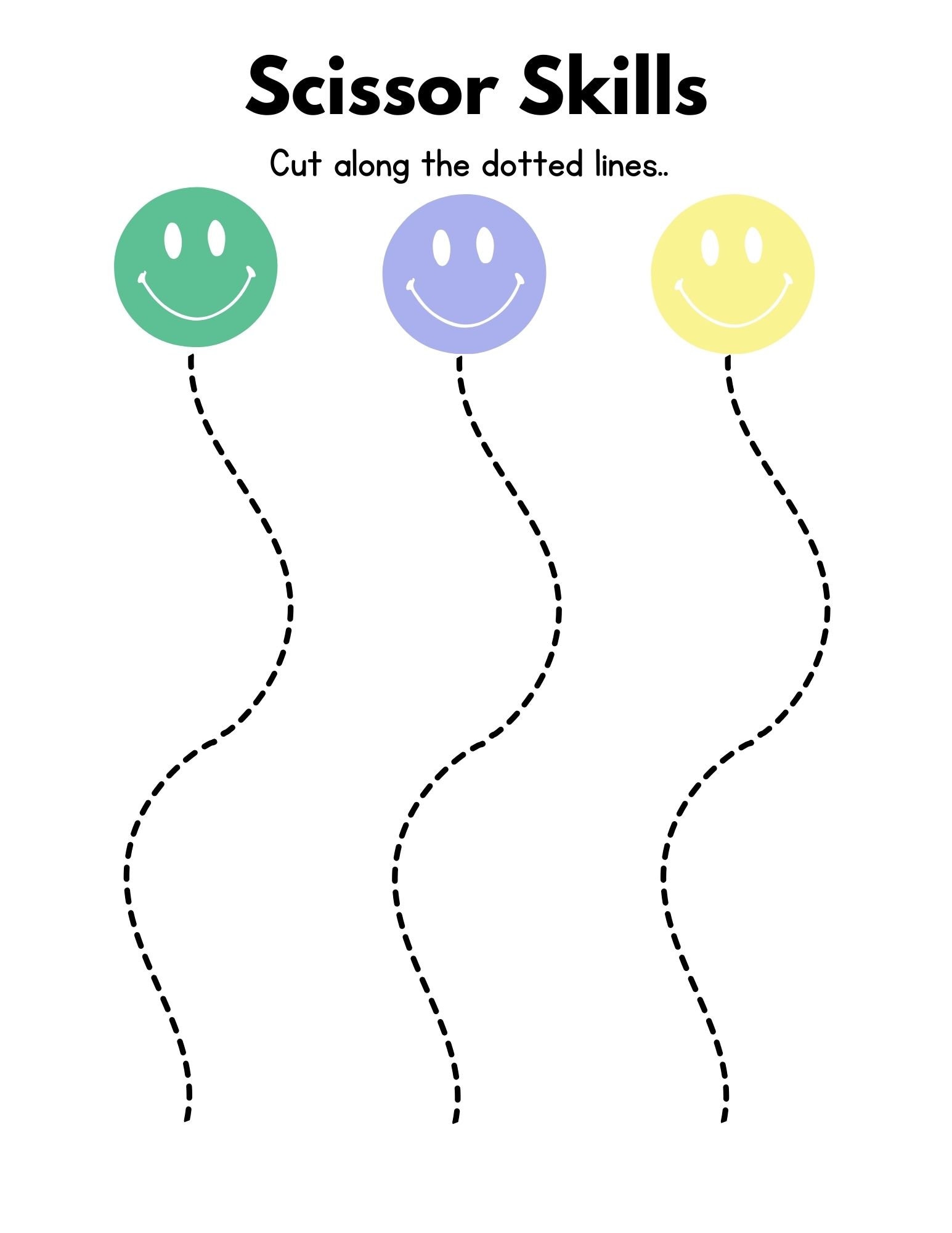 Scissor Skills Worksheets/bundle - Etsy