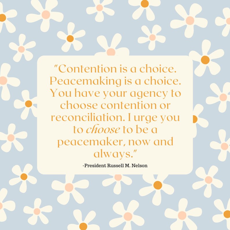 Russell M. Nelson - Peacemakers Needed Quote - Etsy