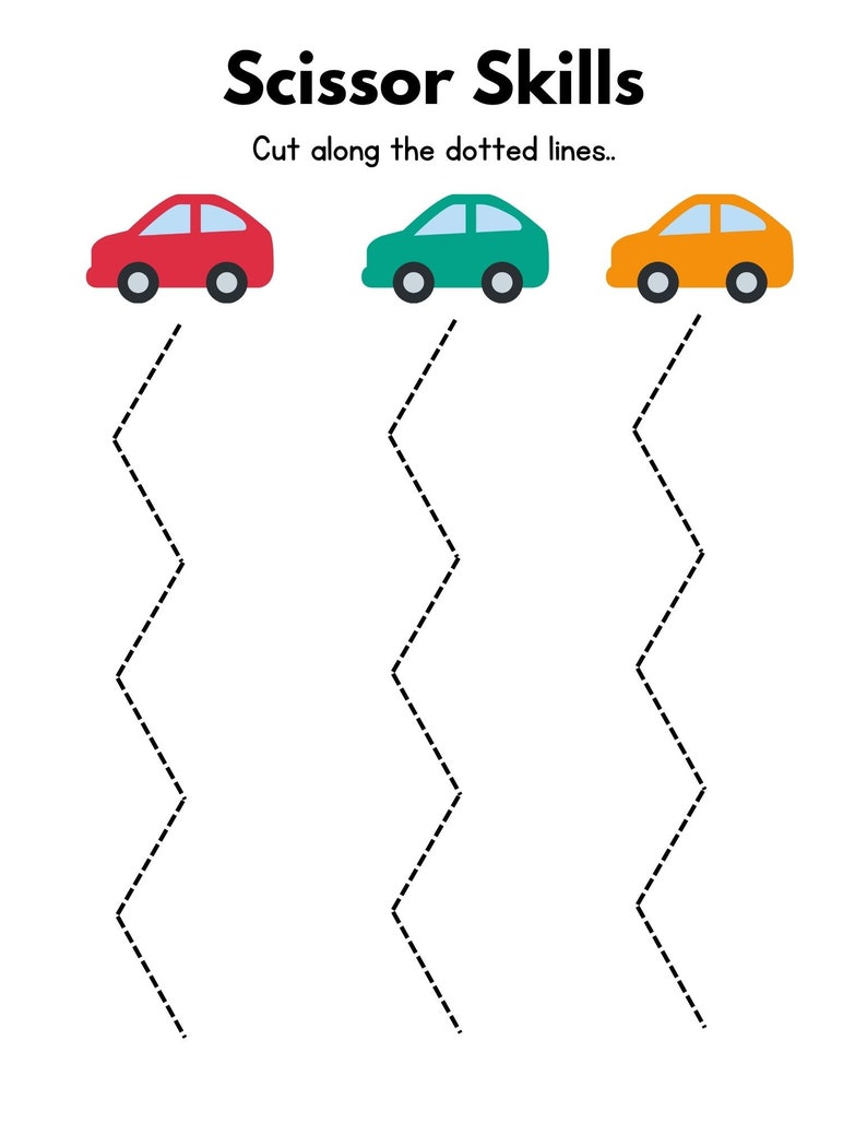 Scissor Skills Worksheets/bundle - Etsy