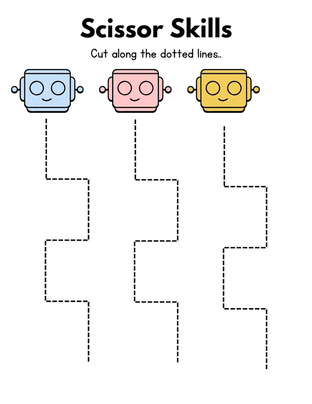 Scissor Skills Worksheets/bundle - Etsy