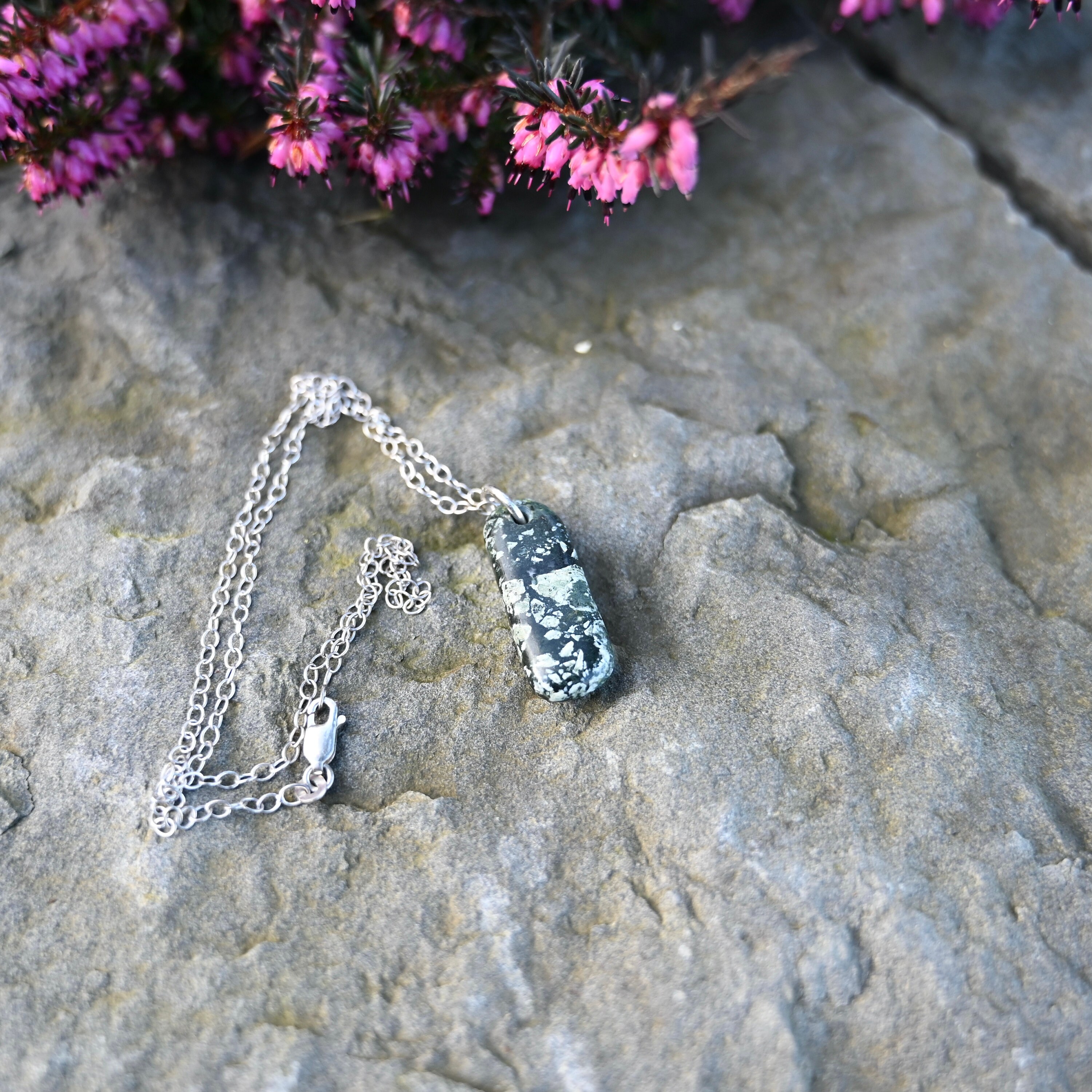 Salish Sea Dallasite Beach Stone Sterling Silver Necklace BC Canada - Etsy