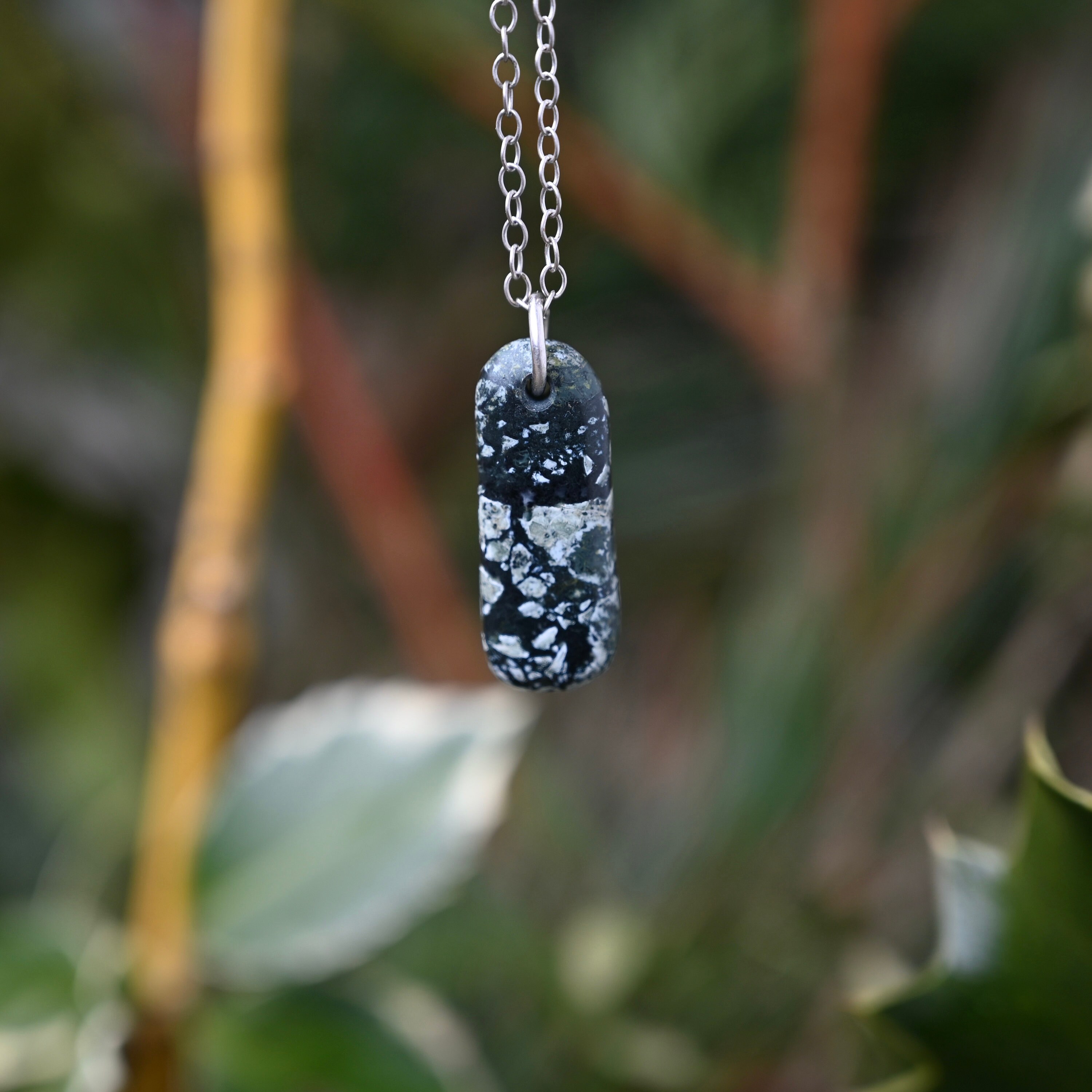 Salish Sea Dallasite Beach Stone Sterling Silver Necklace BC Canada - Etsy