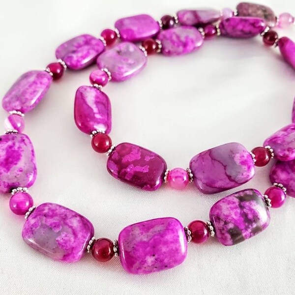 Magenta Necklace - Etsy