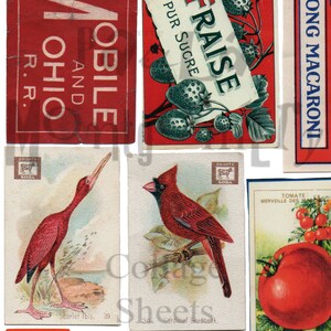 Red Stuff Number 2 Digital Download Collage Sheet - Etsy
