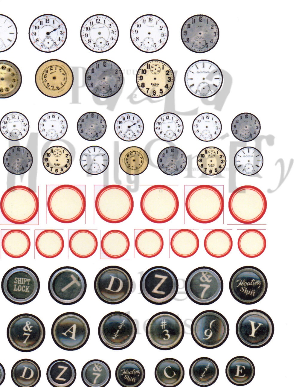 Round and Rectangle Stuff Digital Download Collage Sheet - Etsy