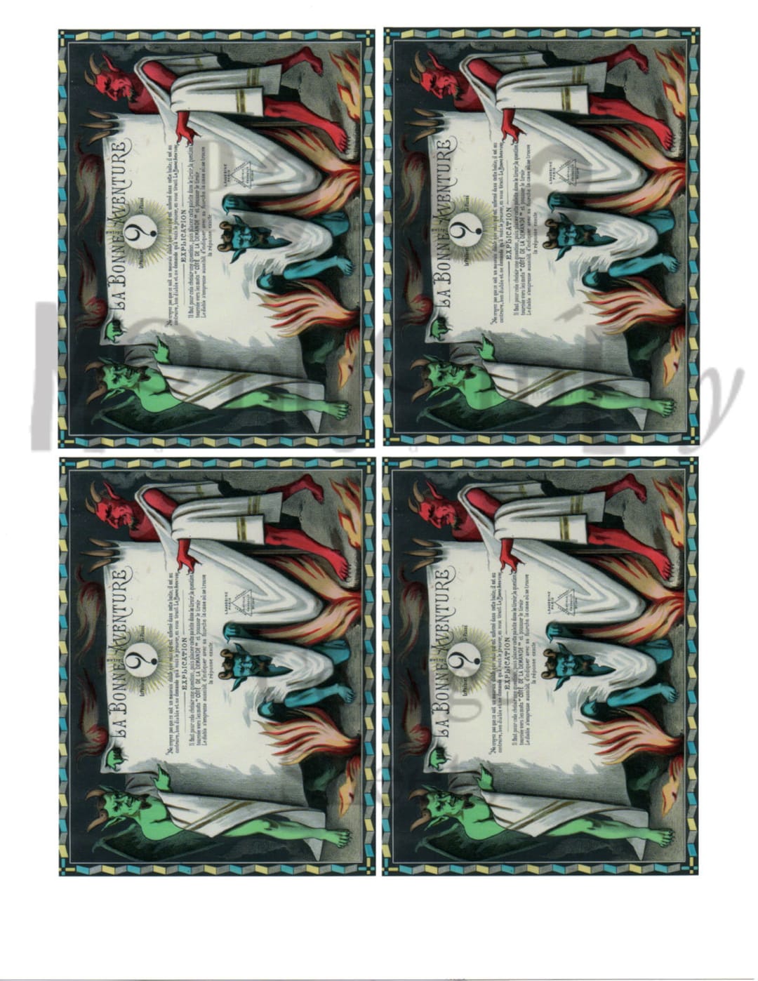 Devil Adventure French Game Digital Download Collage Sheet - Etsy