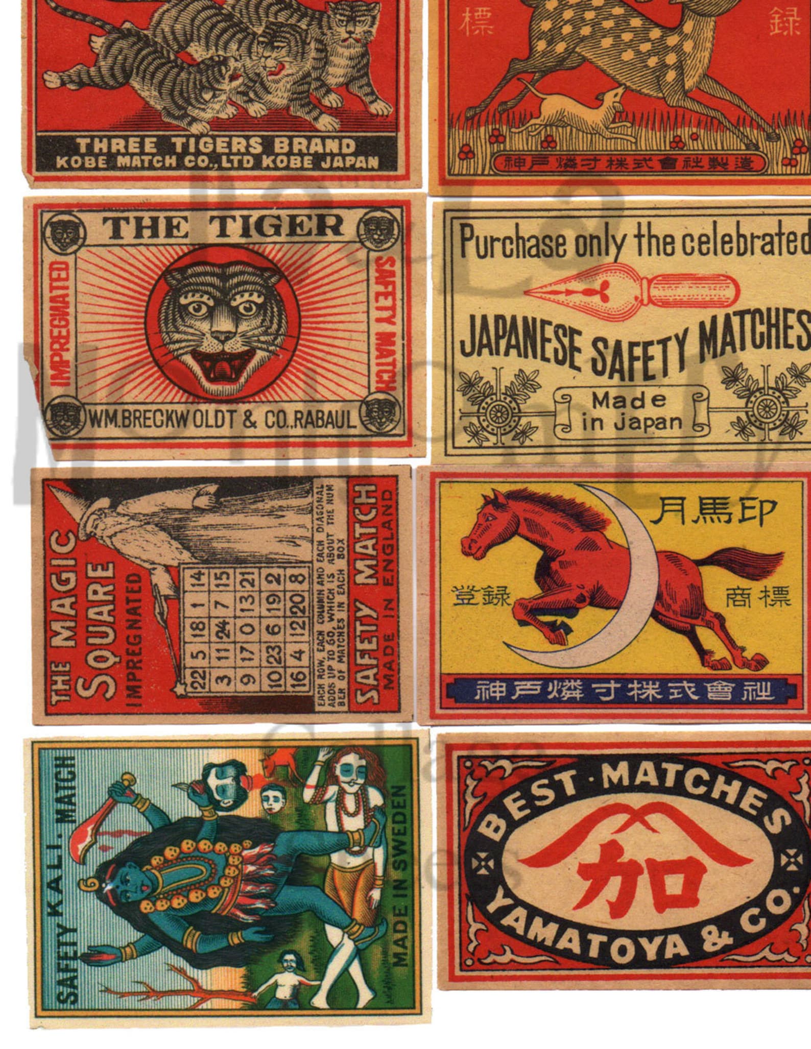 Vintage Matchbox Labels Number 2 Digital Download Collage Sheet - Etsy