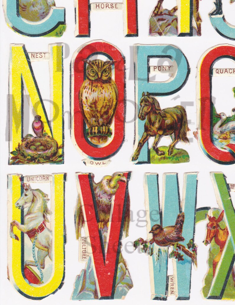 Animal Alphabet Digital Download Collage Sheet - Etsy