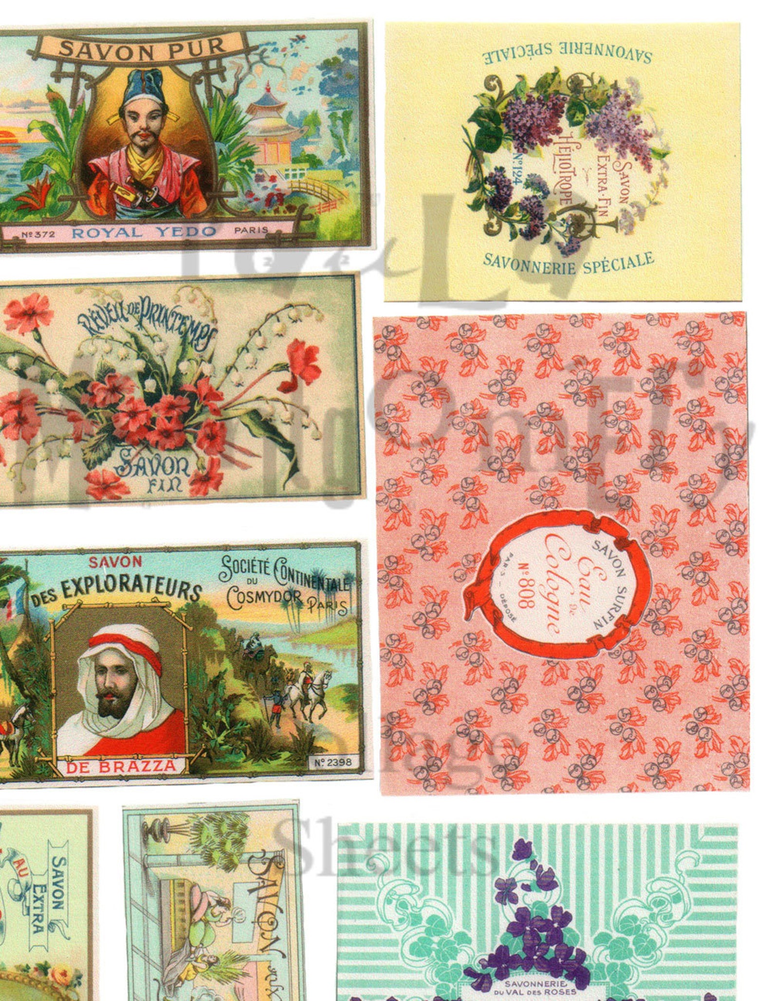 Vintage Soap Labels Number 1 Digital Download Collage Sheet - Etsy