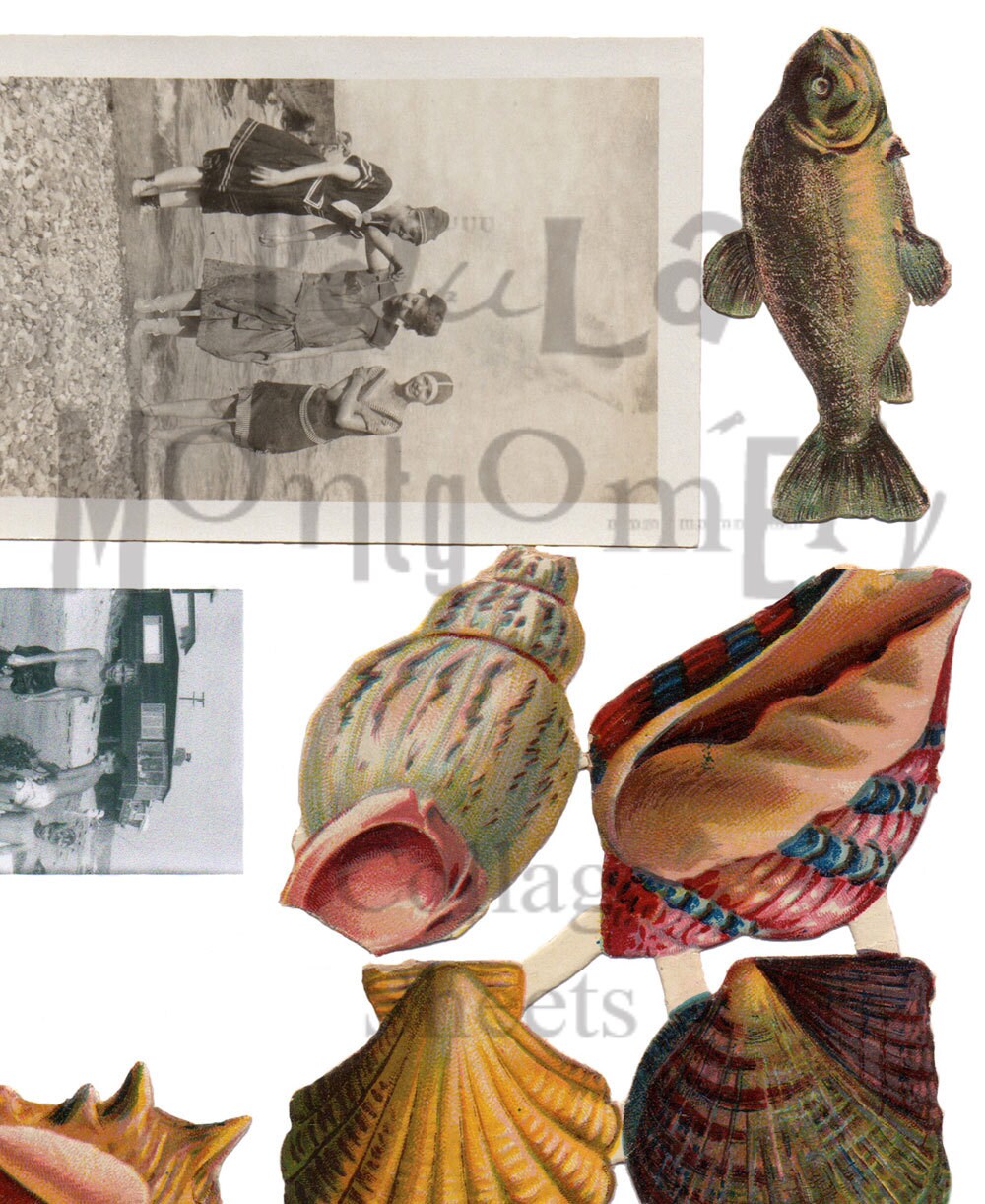 By the Sea Number 2 Digital Download Collage Sheet - Etsy