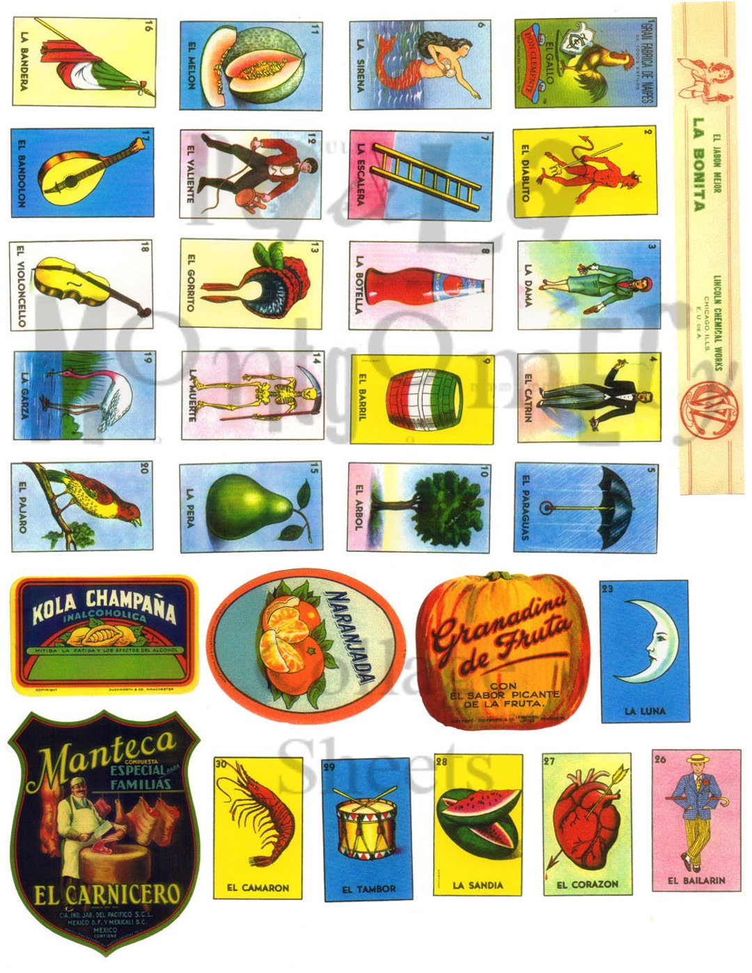 Latin American Stuff Digital Download Collage Sheet - Etsy