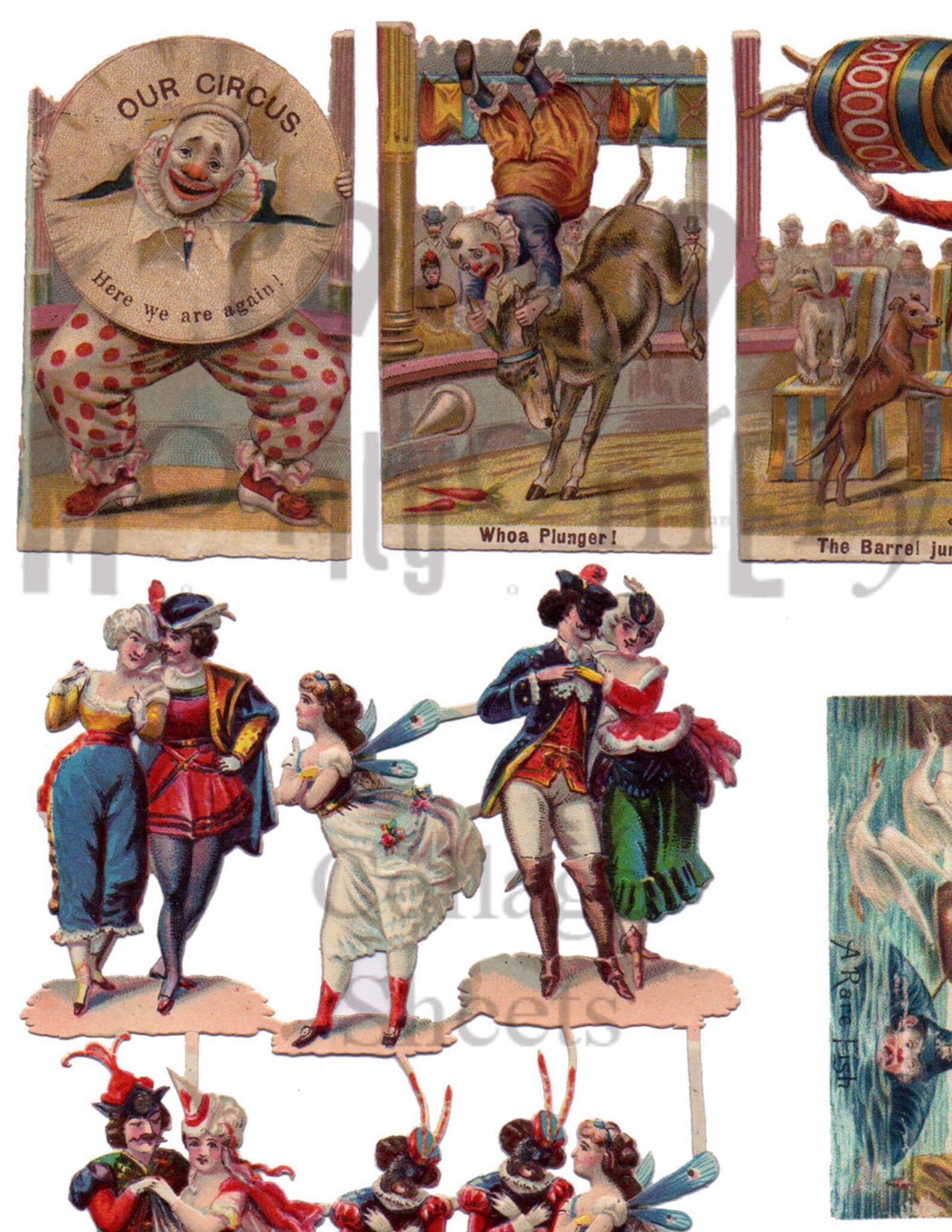 Circus Stuff #1 Digital Download Collage Sheet - Etsy