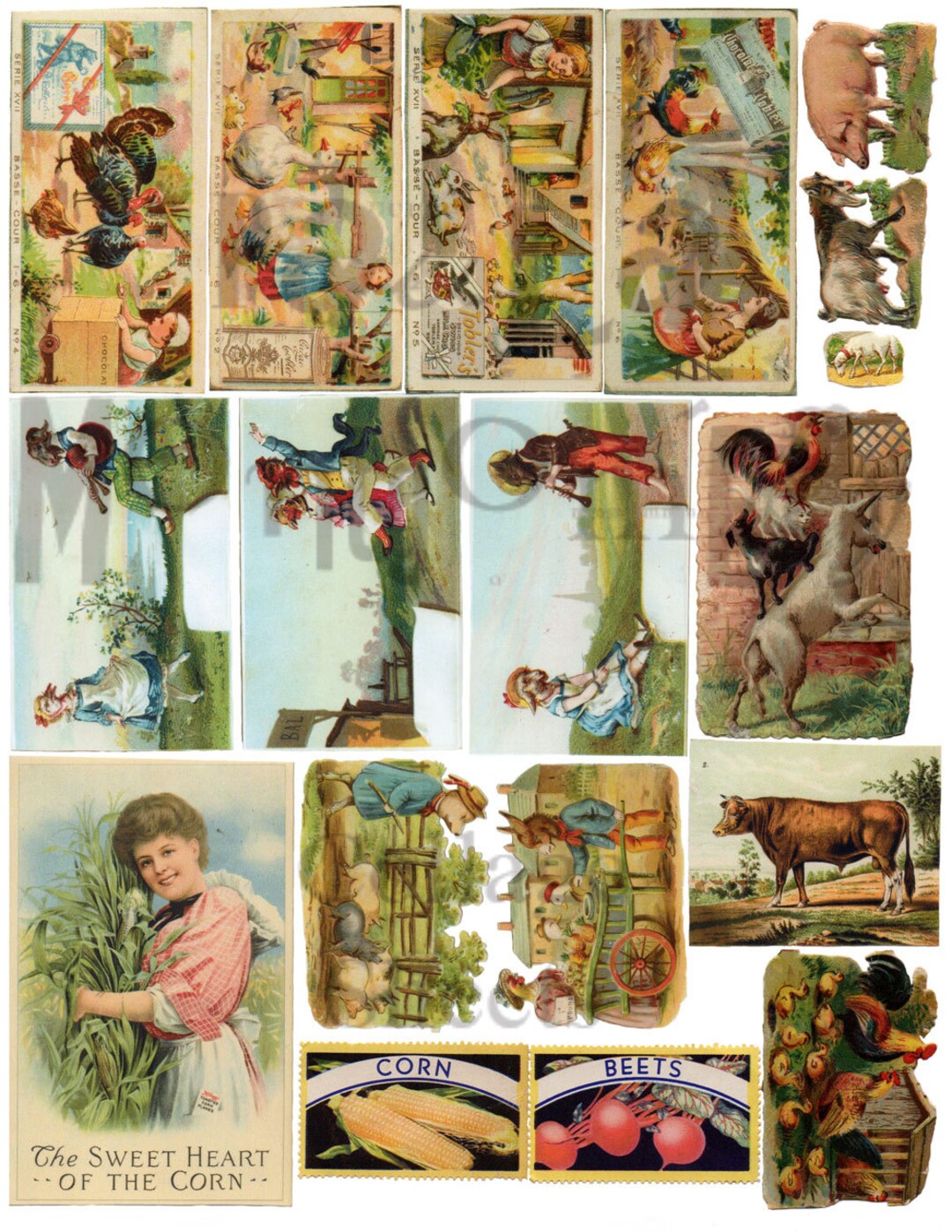 Farm Stuff #1 Digital Download Collage Sheet - Etsy