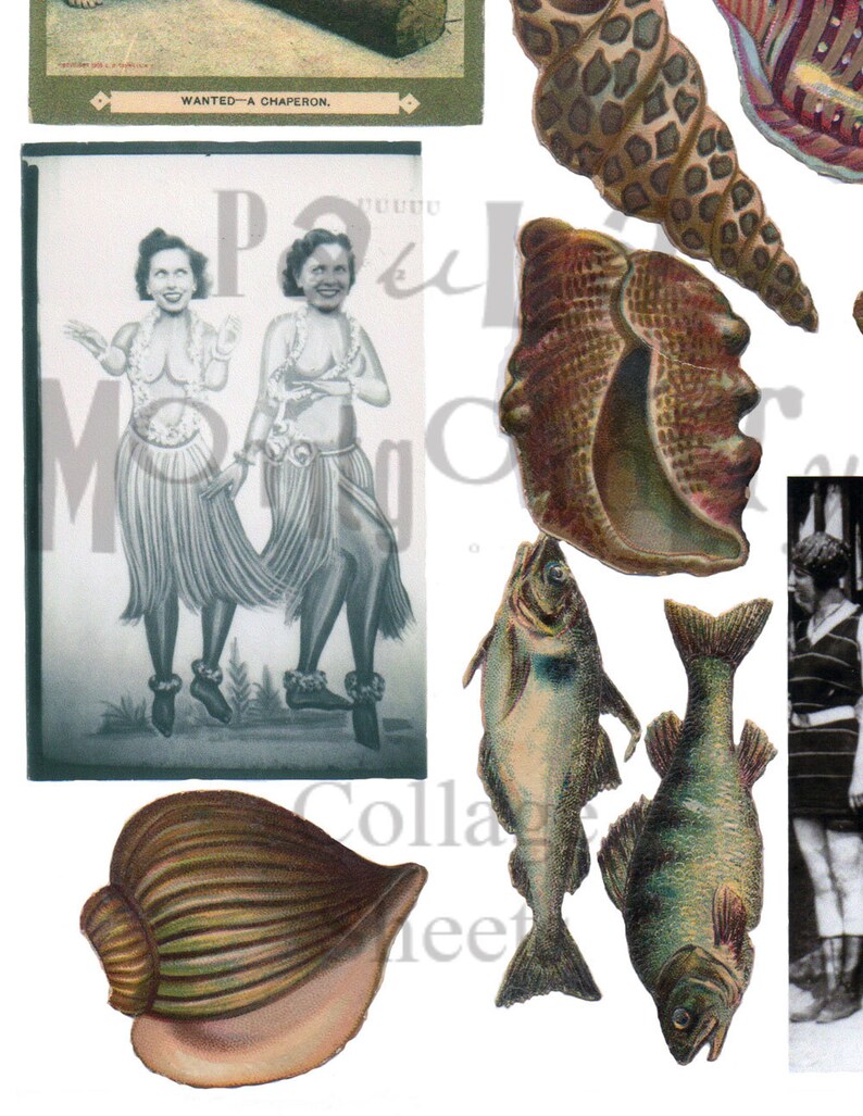 By the Sea Number 1 Digital Download Collage Sheet - Etsy