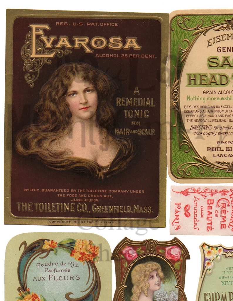 Perfume Labels Number 2 Digital Download Collage Sheet - Etsy
