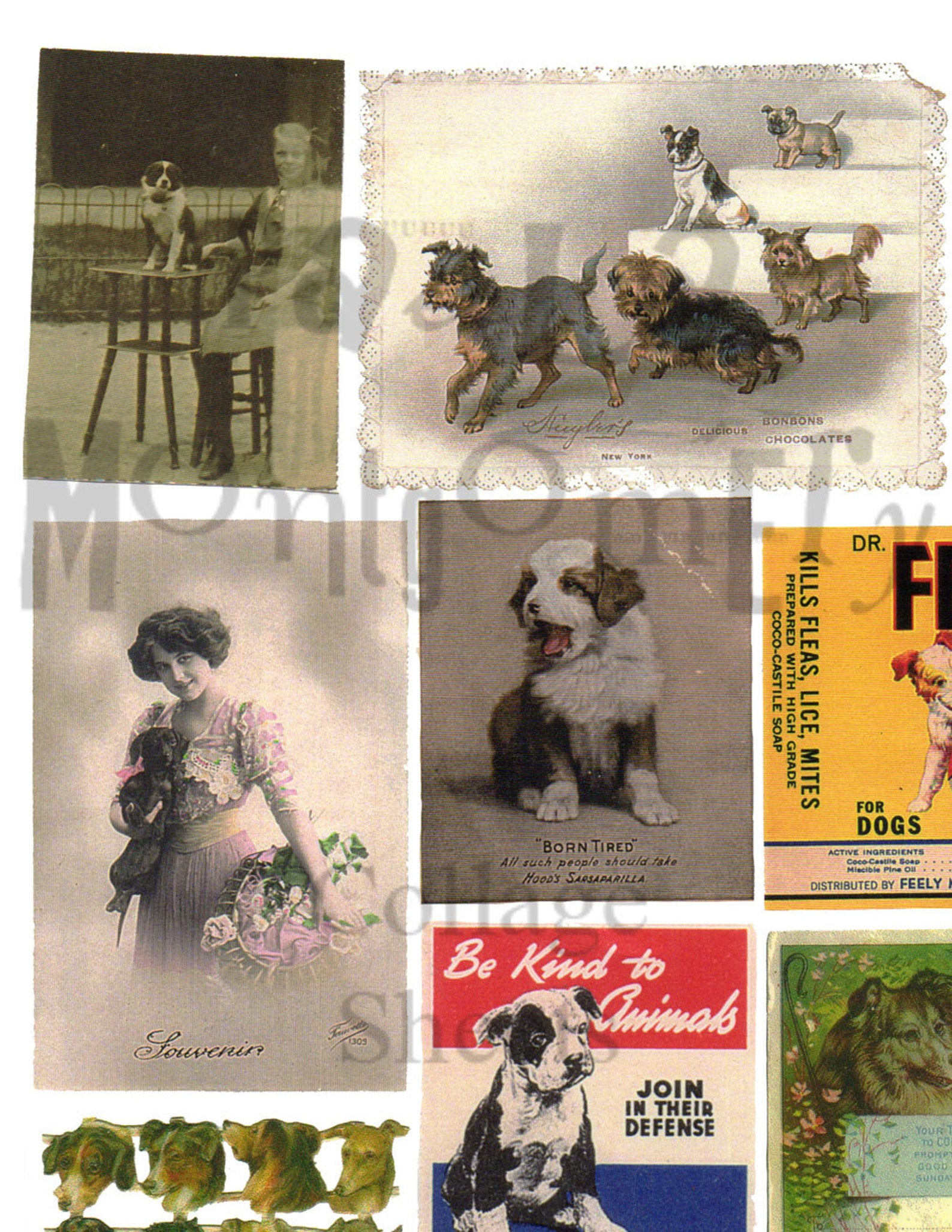 Dogs Number 1 Digital Download Collage Sheet - Etsy