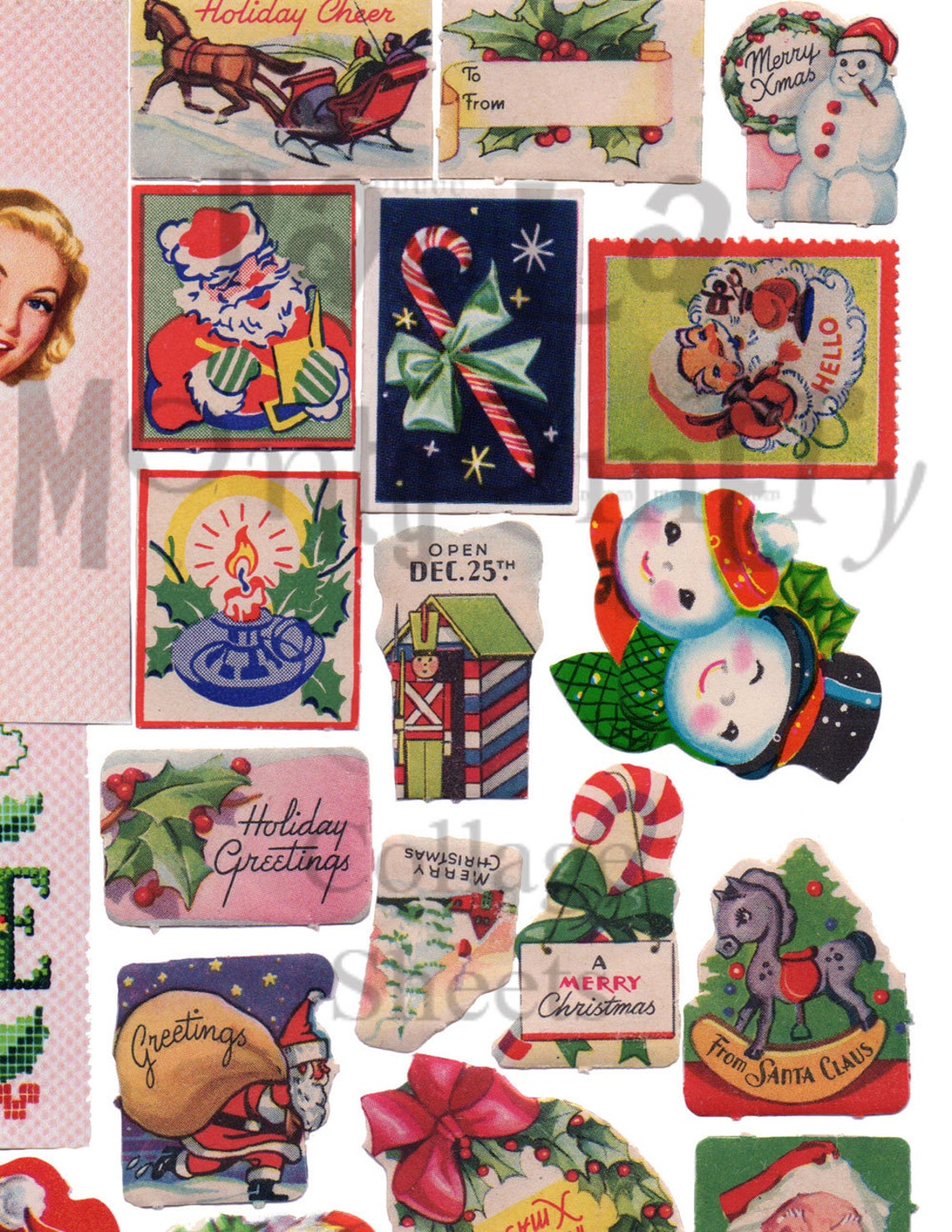 Christmas Stuff Number 8 Digital Download Collage Sheet - Etsy