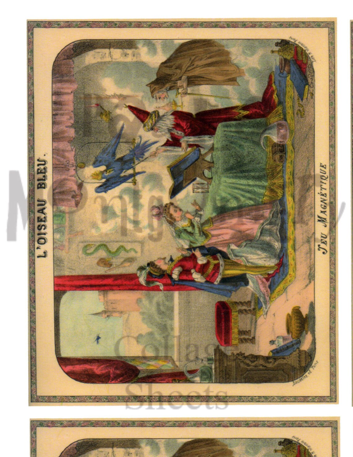 Blue Bird French Game Digital Download Collage Sheet - Etsy