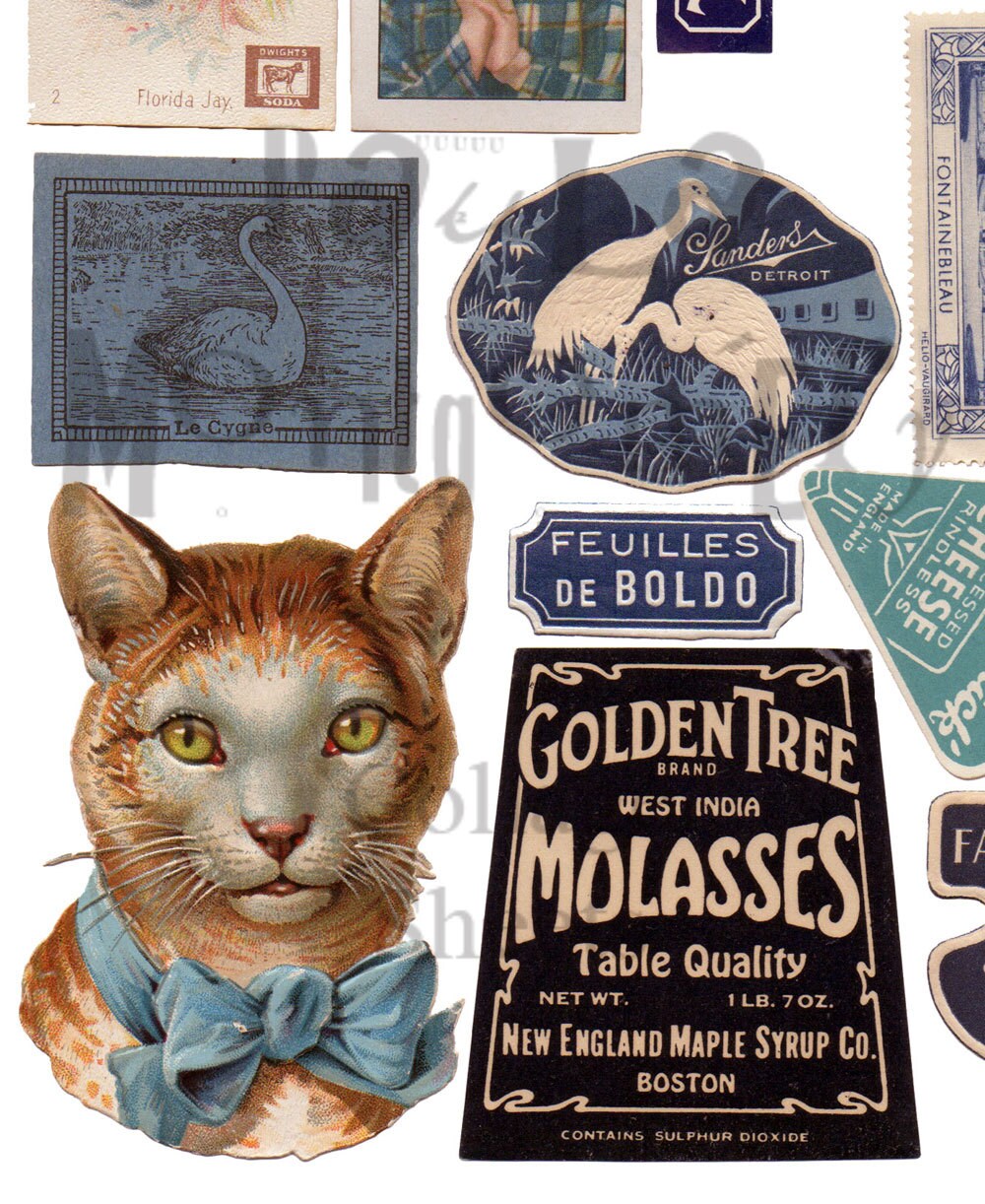 Blue Stuff Number 2 Digital Download Collage Sheet - Etsy