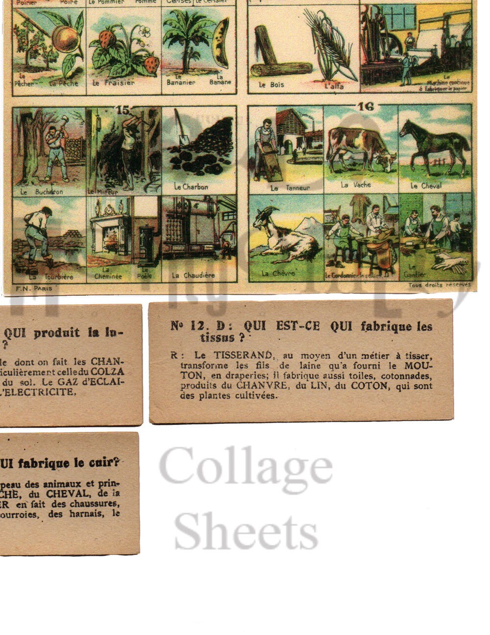 French Game #1 Digital Download Collage Sheet - Etsy