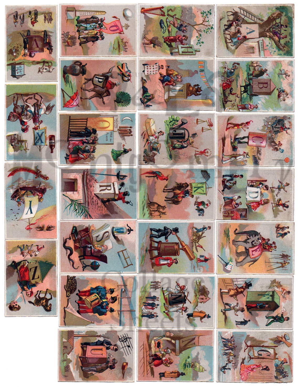 Illustrated Alphabet Number 2 Digital Download Collage Sheet - Etsy