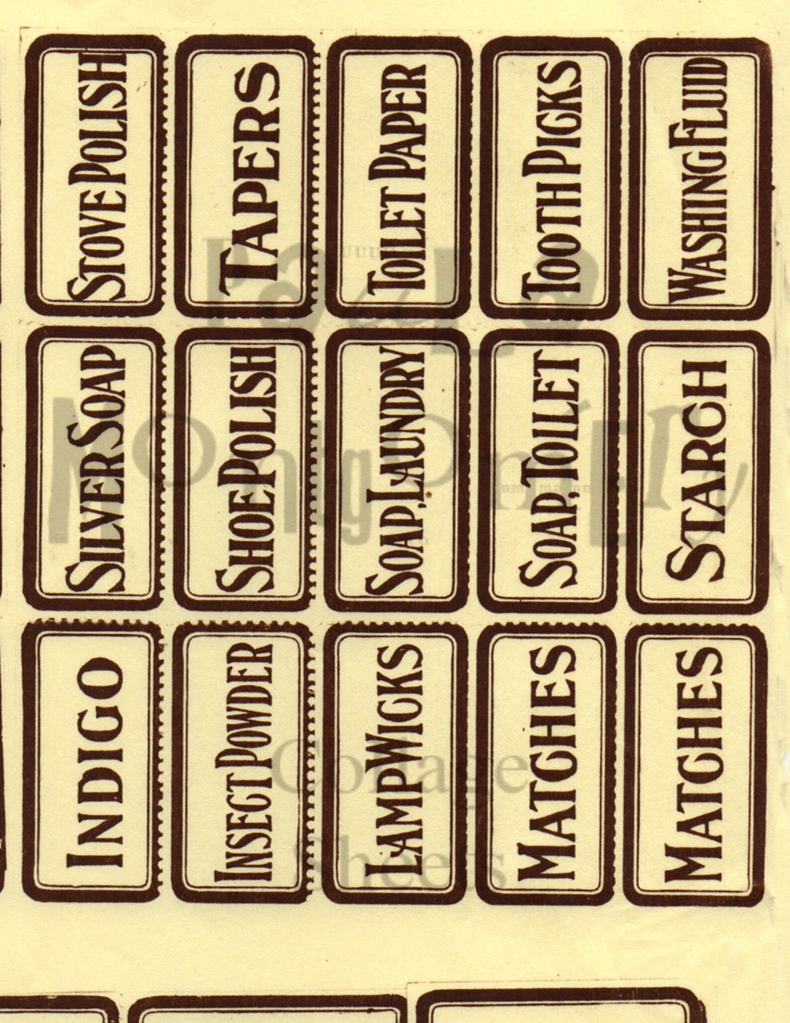 Vintage Hardware Store Drawer Labels Digital Download Collage Sheet - Etsy