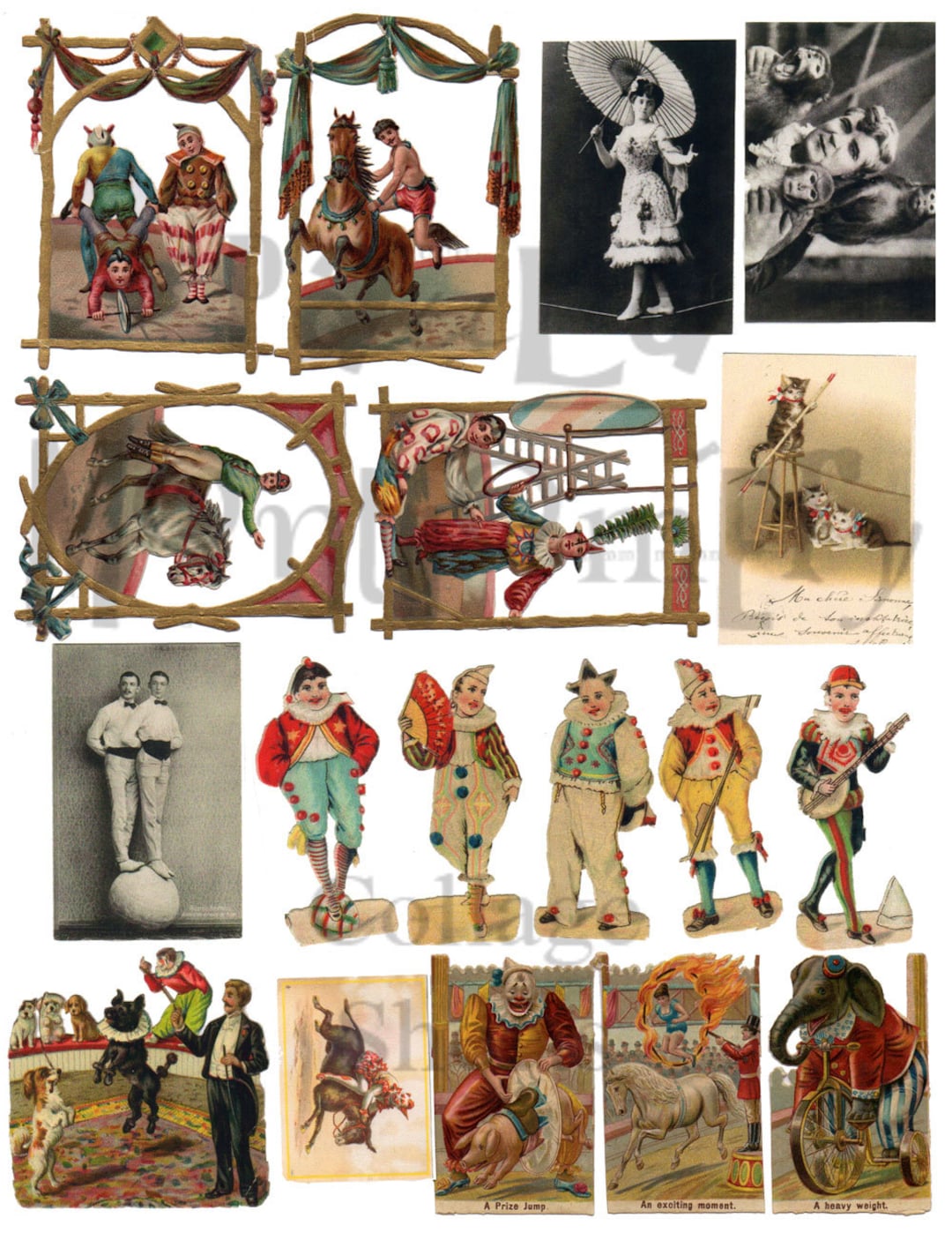Circus Stuff #2 Digital Download Collage Sheet - Etsy