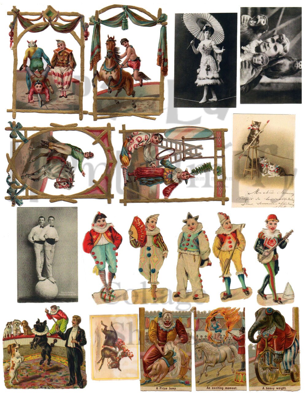 Circus Stuff #2 Digital Download Collage Sheet - Etsy