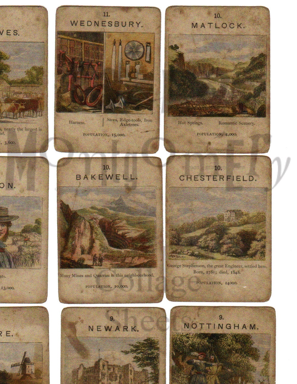 British Counties Card Game Number 1 Digital Download Collage Sheet - Etsy