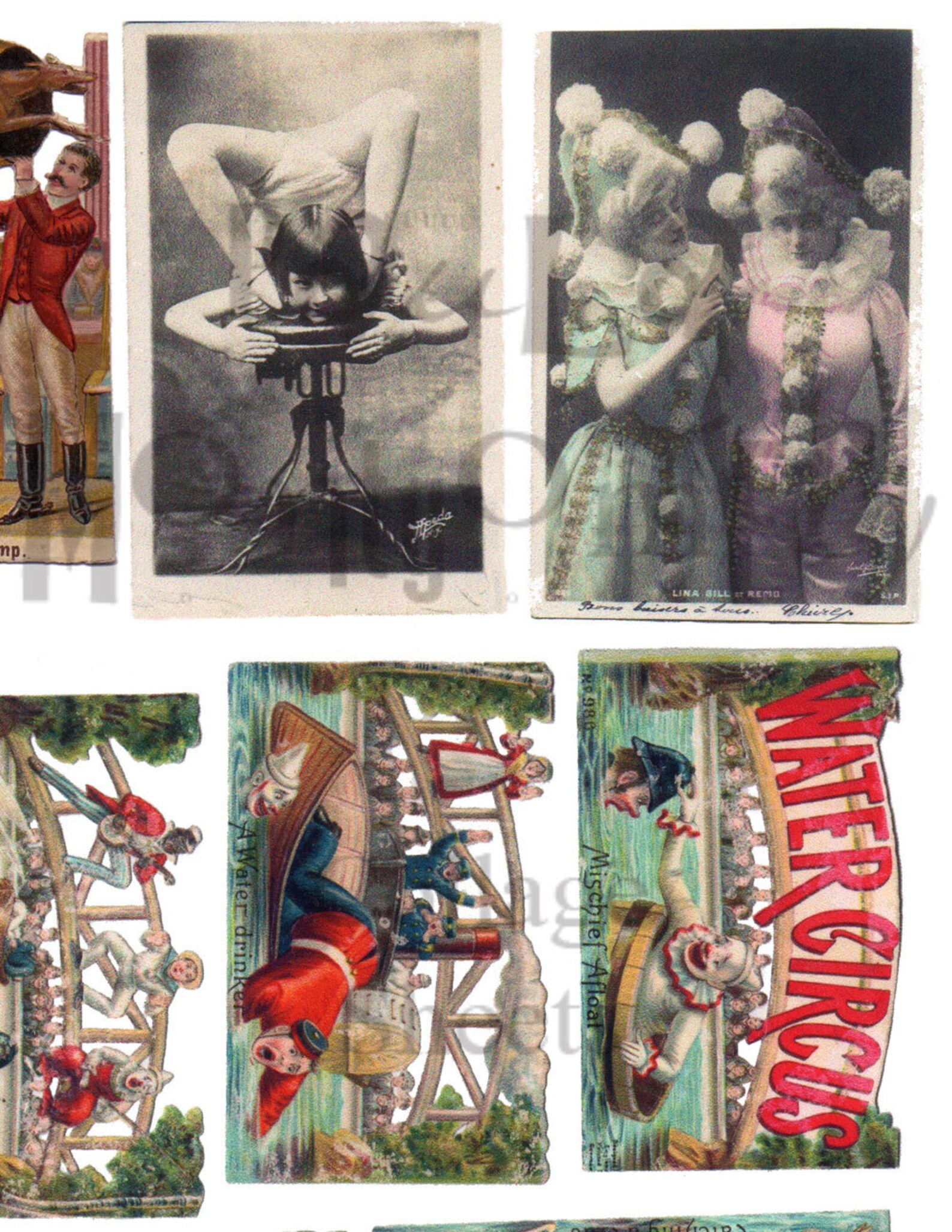 Circus Stuff #1 Digital Download Collage Sheet - Etsy