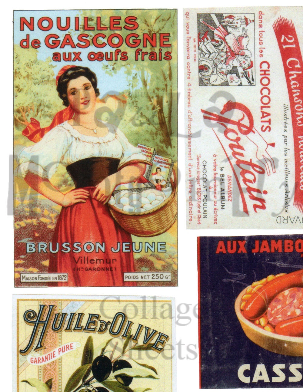 French Stuff Number 4 Digital Download Collage Sheet - Etsy