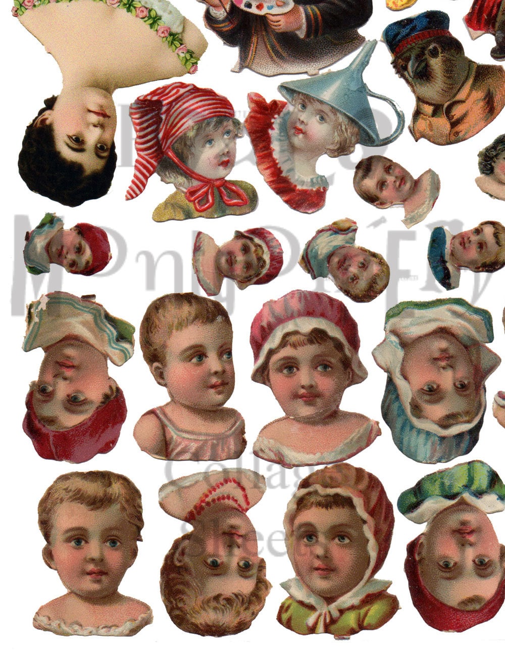 Art Doll Parts Number 1 Digital Download Collage Sheet - Etsy
