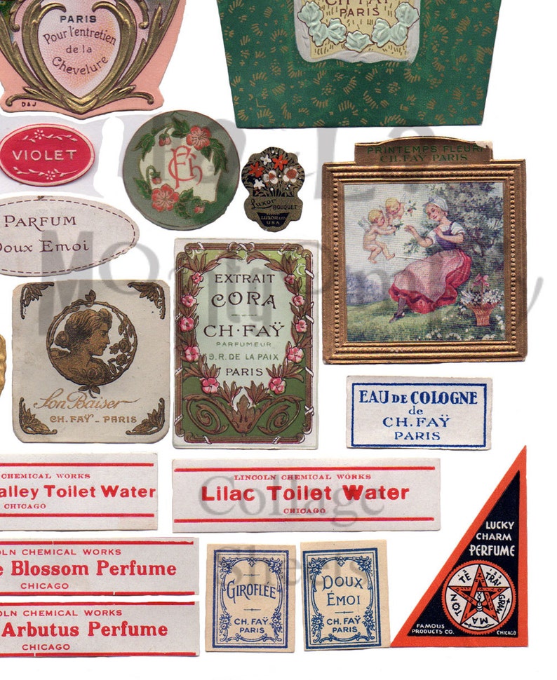 Perfume Labels Number 1 Digital Download Collage Sheet - Etsy