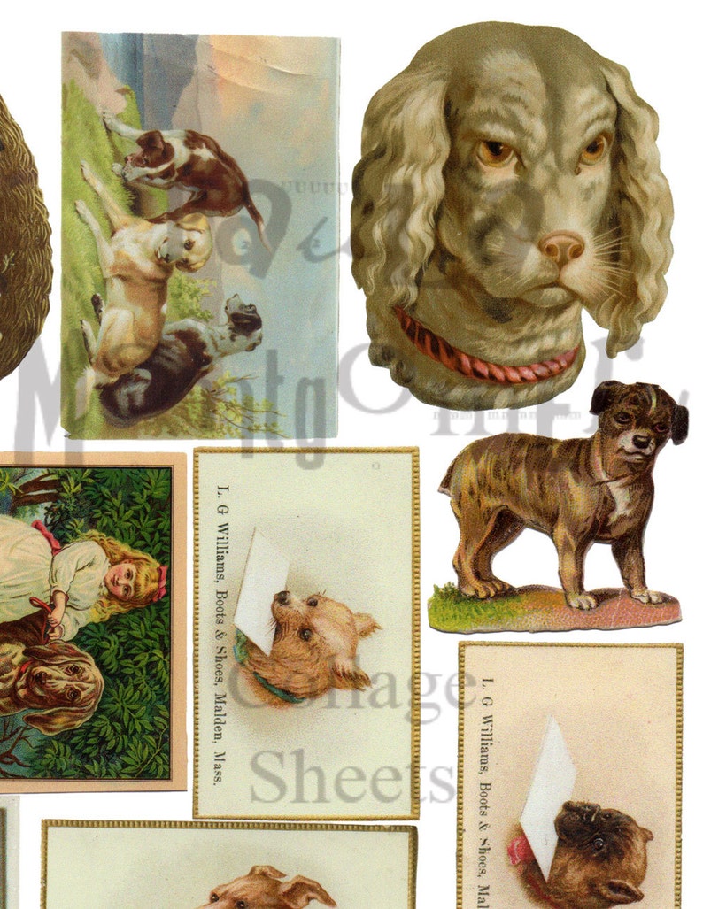 Dogs Number 3 Digital Download Collage Sheet - Etsy
